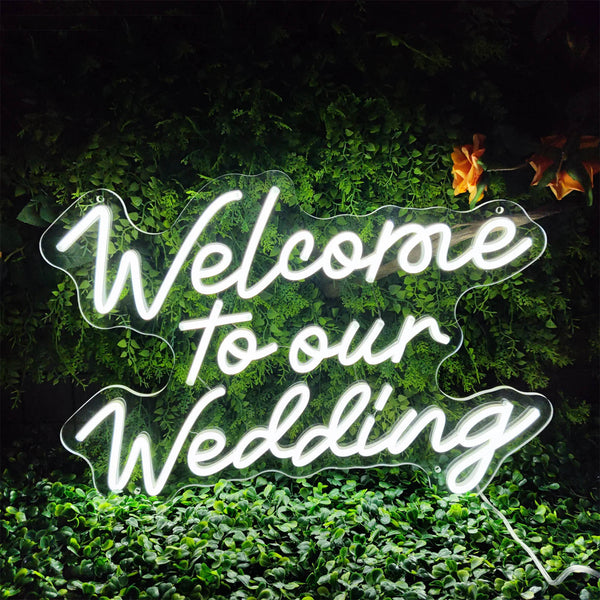 Welcome To Our Wedding LED Neon Flex Sign – Dope Neons