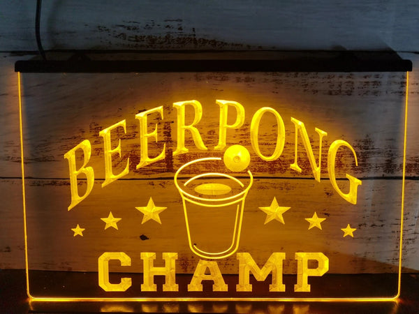 Beer Pong Champ LED Neon Illuminated Sign – Dope Neons