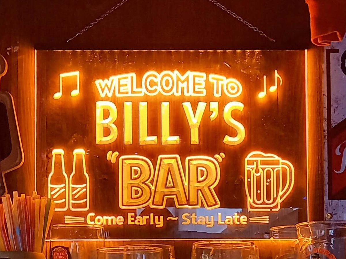 Welcome to My Bar Personalized LED Neon Sign – Dope Neons