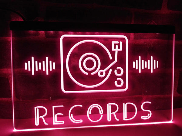 Music Records Illuminated LED Neon Sign – Dope Neons