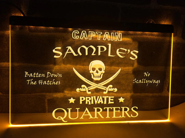 Captain's Private Quarters Illuminated Sign – Dope Neons