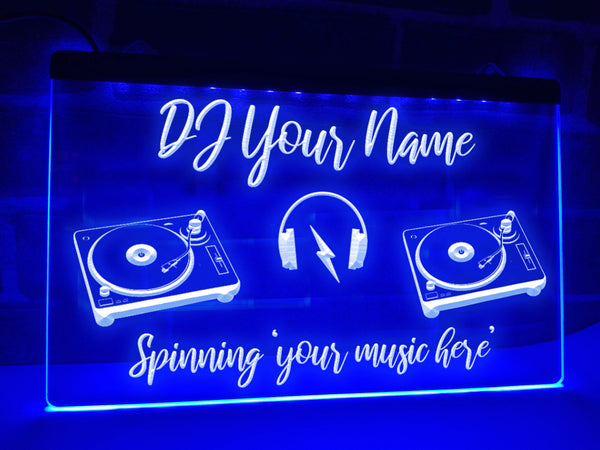 DJ Spinning Your Music Illuminated LED Neon Sign – Dope Neons