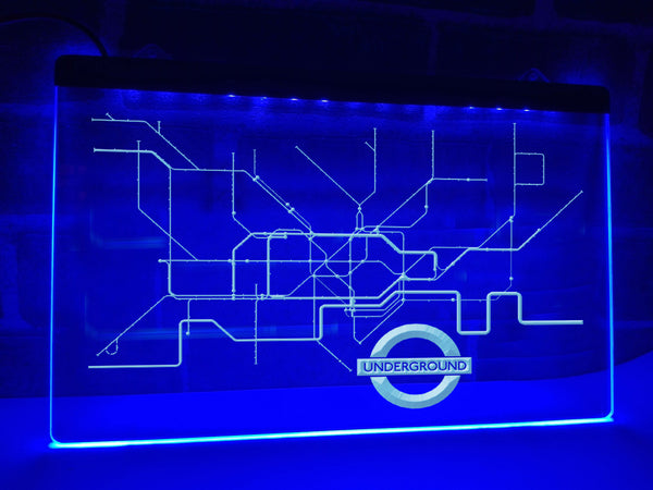 London Underground Map Illuminated Sign – Dope Neons