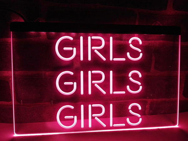Girls Girls Girls LED Neon Illuminated Sign – Dope Neons